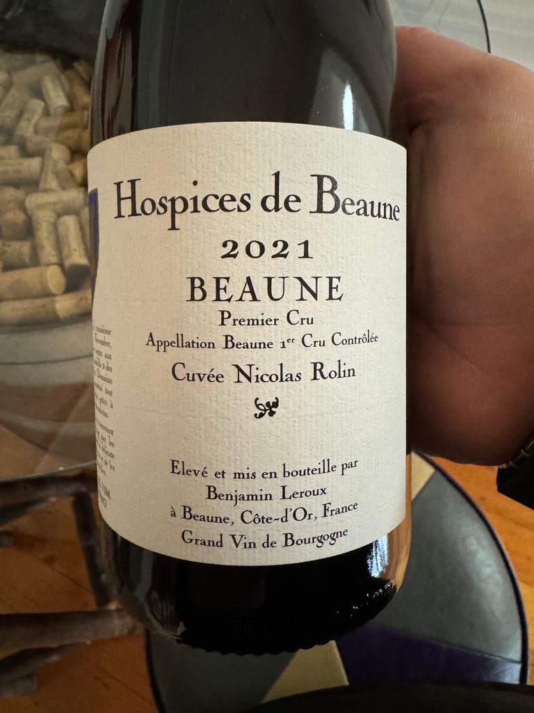 2021 Hospices de Beaune Beaune 1er Cru Nicolas Rolin Benjamin Leroux ...