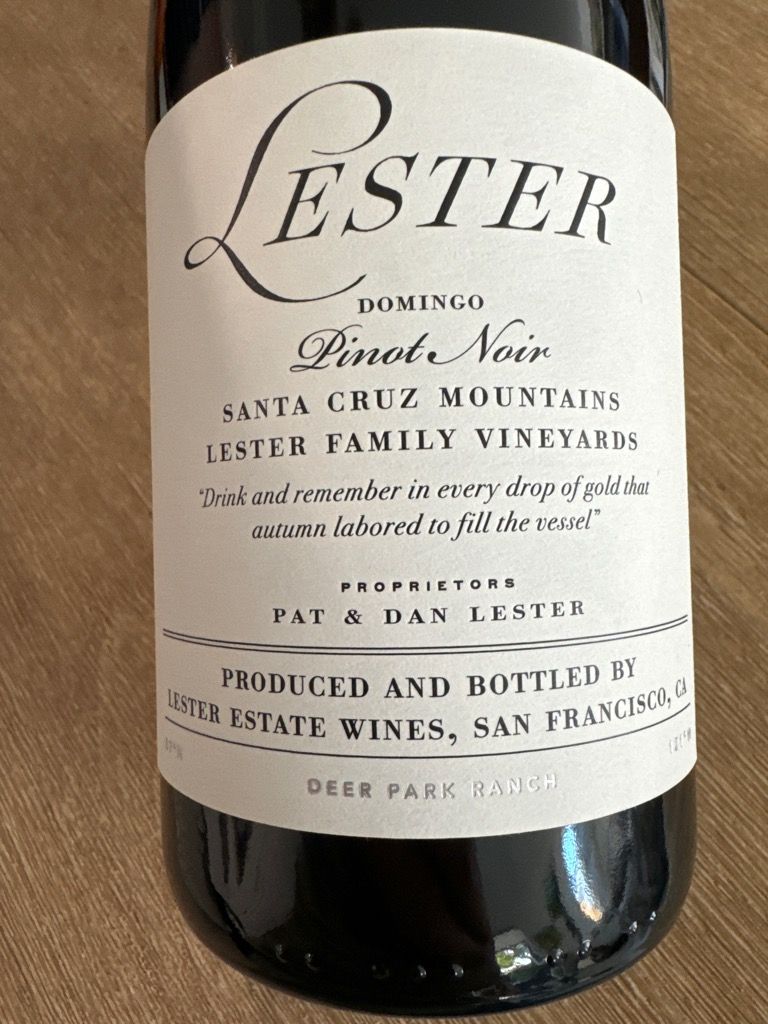 2021 Lester Estate Wines Pinot Noir Domingo, USA, California, Santa ...