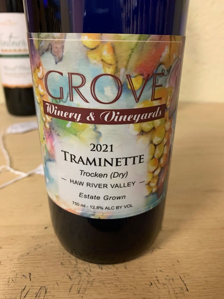 2021 Grove Winery Traminette Haw River Valley, USA, North Carolina ...