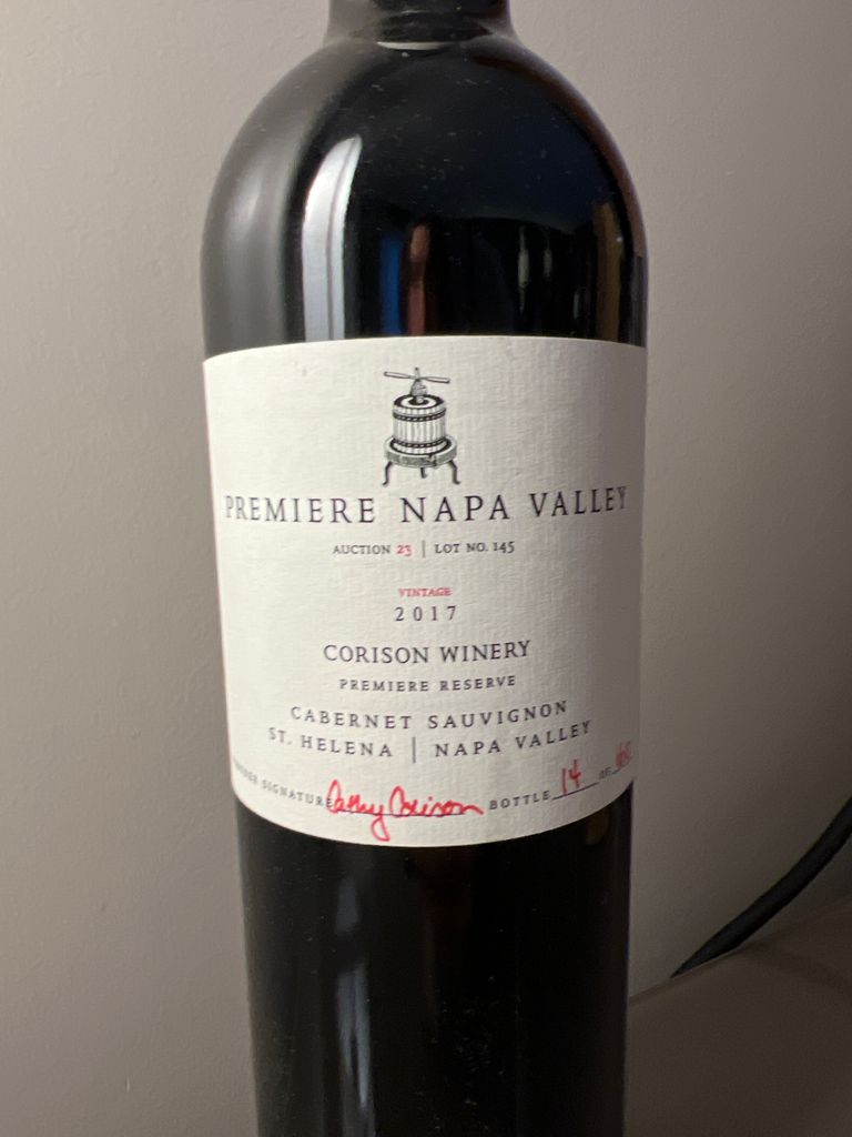 2018 Corison Cabernet Sauvignon Premiere Reserve Premiere Napa Valley ...