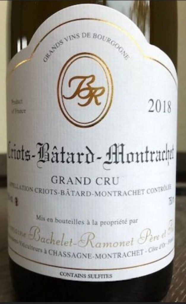2018 Domaine Bachelet-Ramonet Criots-Bâtard-Montrachet, France ...