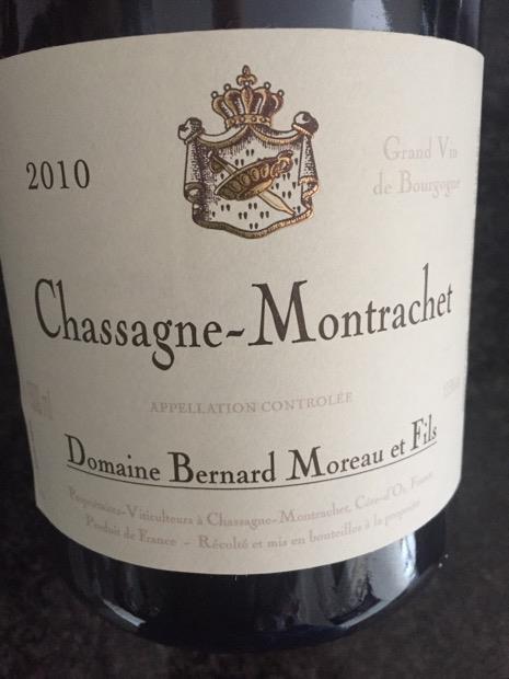 2010 Domaine Bernard Moreau et Fils Chassagne-Montrachet Vieilles ...