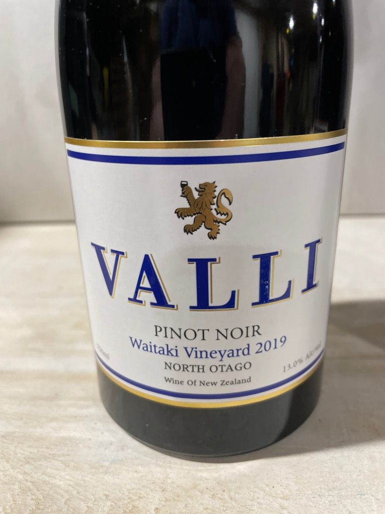 2019 Valli Pinot Noir Waitaki Vineyard, New Zealand, South Island ...