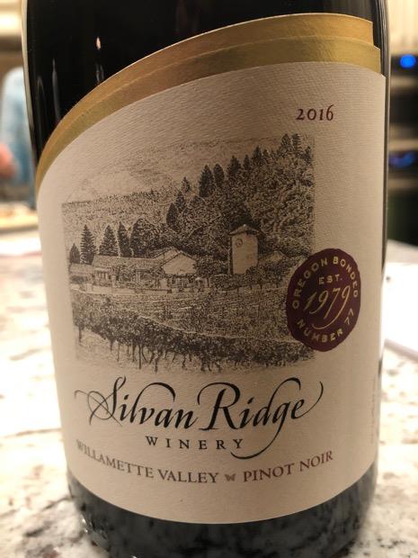2016 Silvan Ridge Pinot Noir, USA, Oregon, Willamette Valley ...