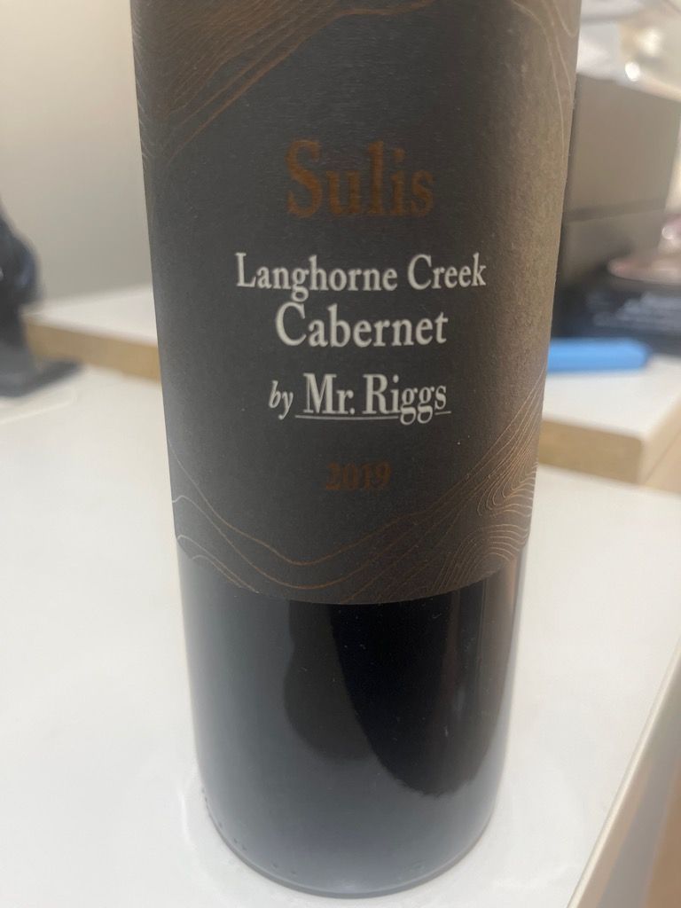 2019 Mr. Riggs Cabernet Sauvignon Sulis, Australia, South Australia ...