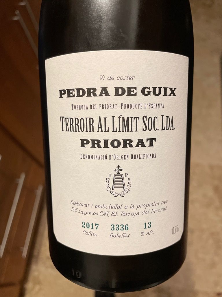 2018 Terroir Al Limit Soc. Lda. Priorat Pedra de Guix, Spain, Catalunya ...