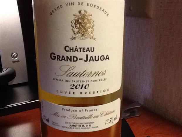 2010 Château Grand-Jauga, France, Bordeaux, Sauternais, Sauternes ...