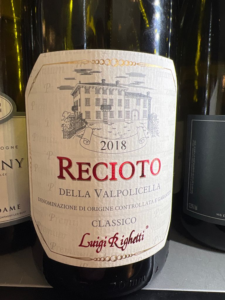 2018 Luigi Righetti Recioto della Valpolicella Classico Delitia, Italy ...