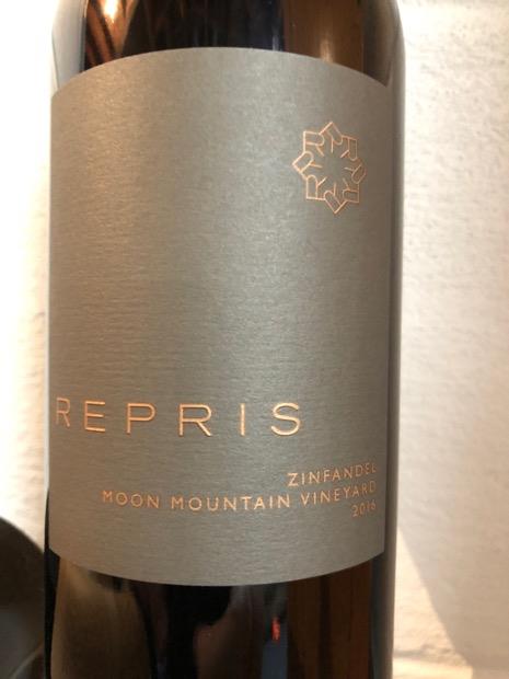 2016 Repris Zinfandel Moon Mountain Vineyard, USA, California, Sonoma ...