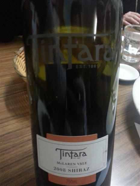 2008 Tintara Shiraz Reserve, Australia, South Australia, Fleurieu ...