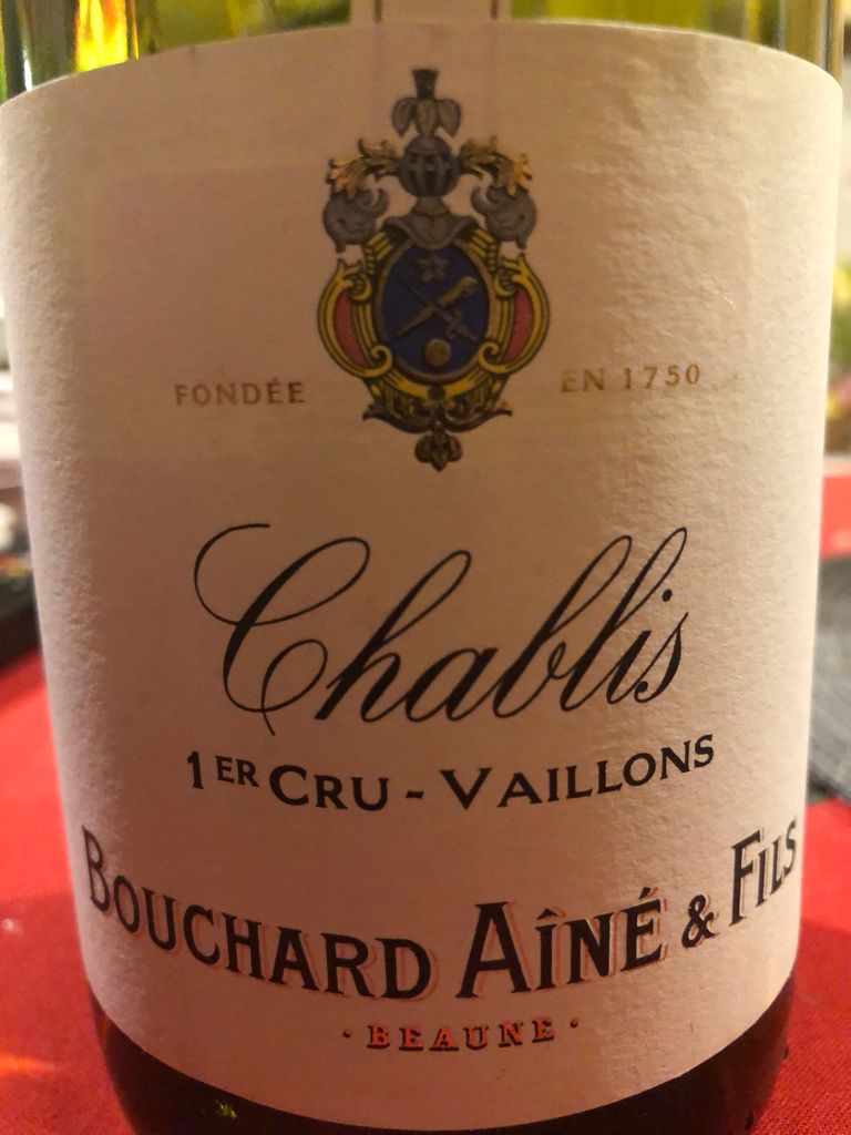2016 Bouchard Aîné et Fils Chablis 1er Cru Vaillons, France, Burgundy ...