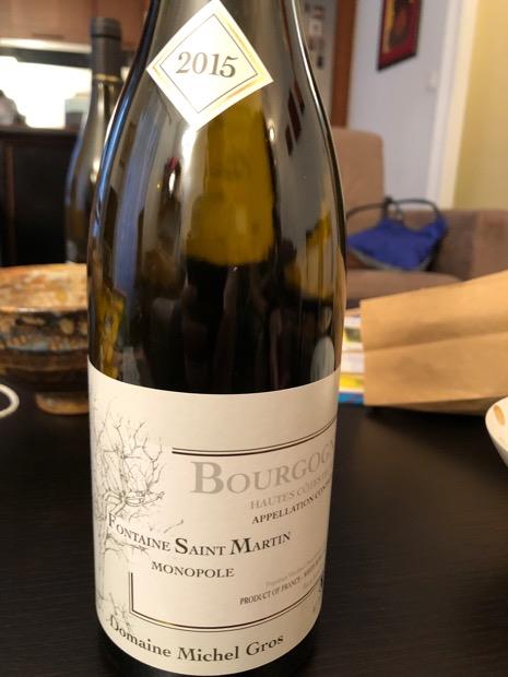2015 Domaine Michel Gros Bourgogne Hautes-Côtes de Nuits Fontaine St ...