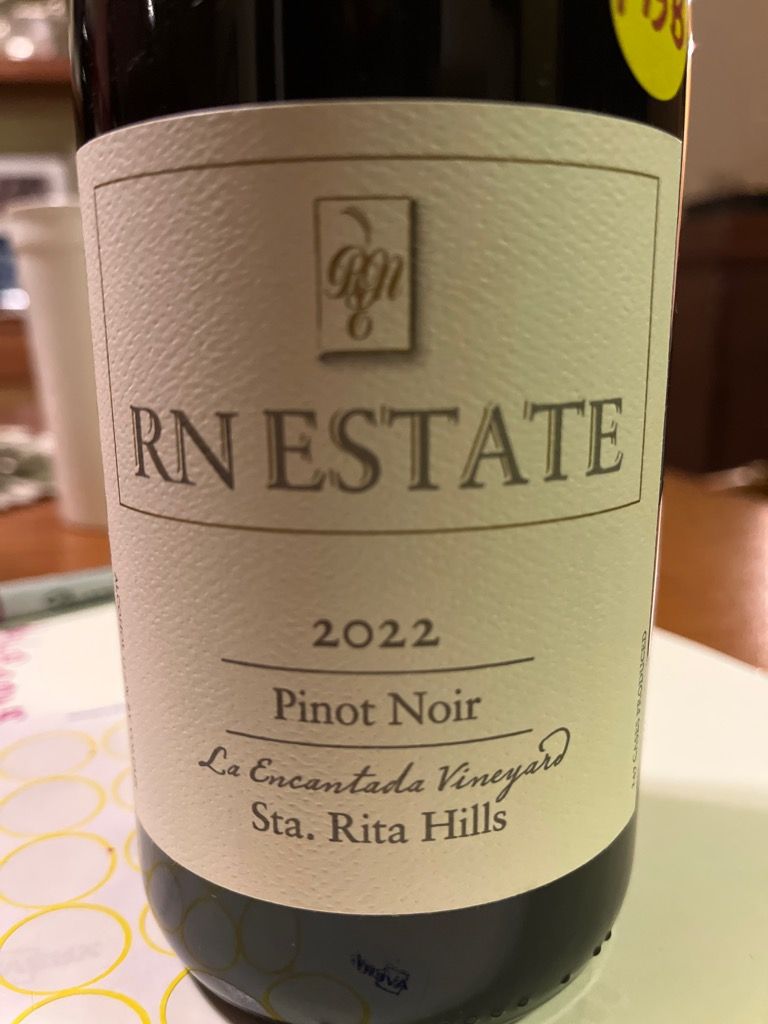 2022 RN Estate Vineyard Pinot Noir La Encantada, USA, California ...