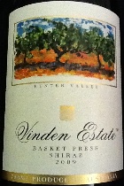 2006 Vinden Estate Shiraz Basket Press, Australia, New South Wales ...