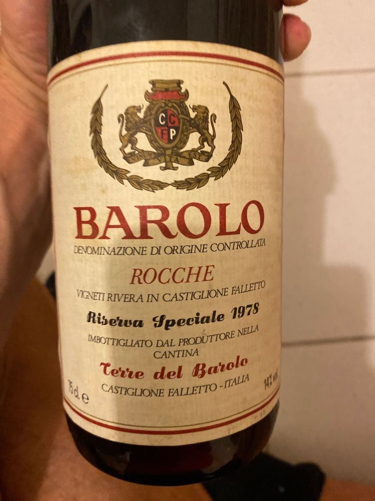 1978 Cantina Terre Del Barolo Barolo Riserva Rocche di Castiglione ...