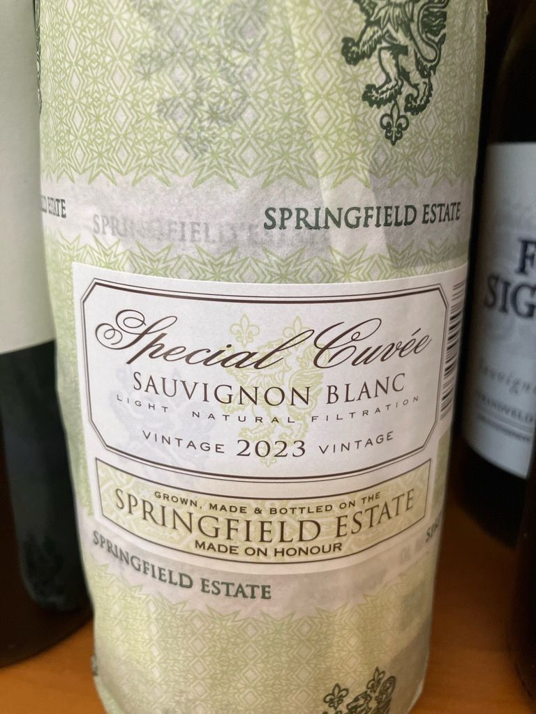 2024 Springfield Estate Sauvignon Blanc Special Cuvée, South Africa ...