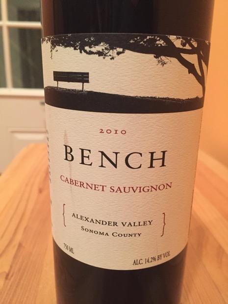 2010 Bench Cabernet Sauvignon Alexander Valley, USA, California, Sonoma ...