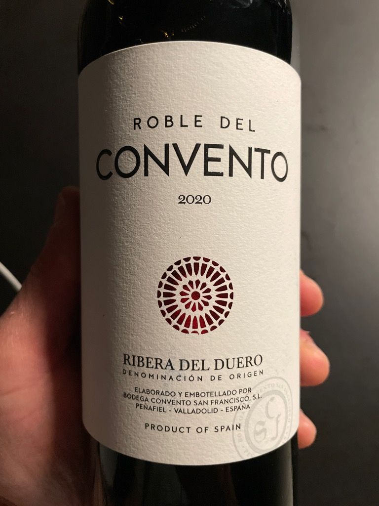 2021 Bodega Convento San Francisco Ribera del Duero Roble, Spain, Castilla y León, Ribera del ...