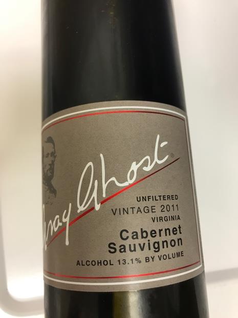 2011 Gray Ghost Cabernet Sauvignon, USA, Virginia - CellarTracker