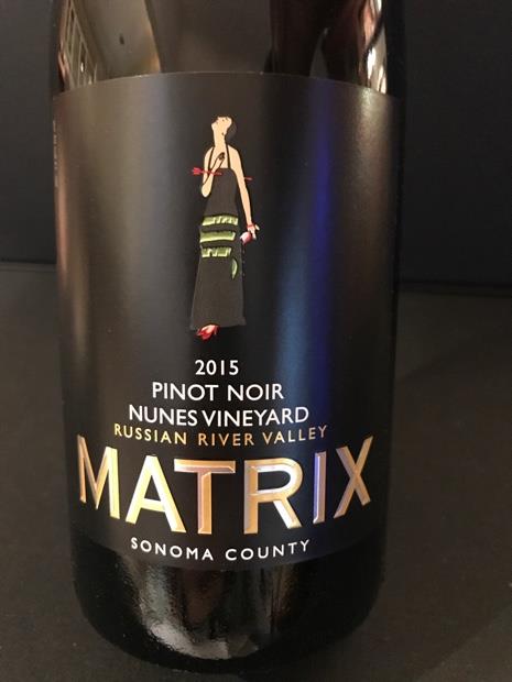 2015 Matrix Pinot Noir Nûnes Vineyard, USA, California, Sonoma County ...
