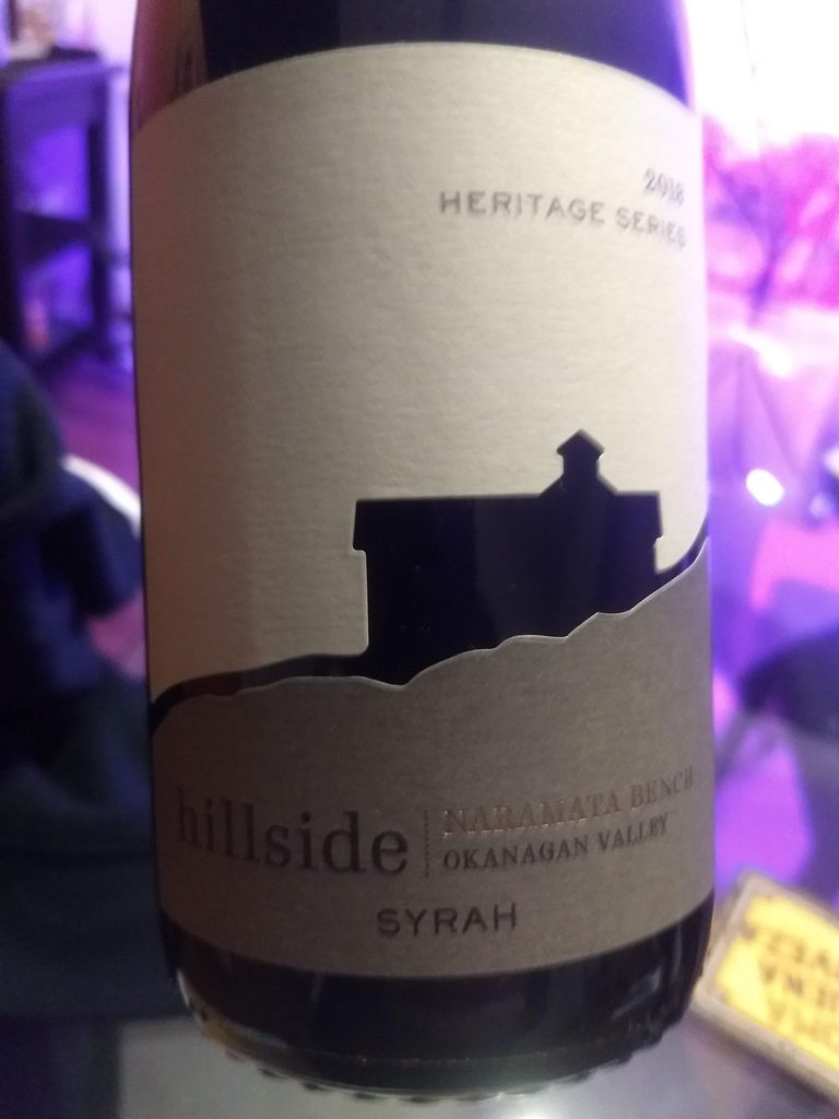 2020 Hillside Estate Syrah, Canada, British Columbia, Okanagan Valley ...