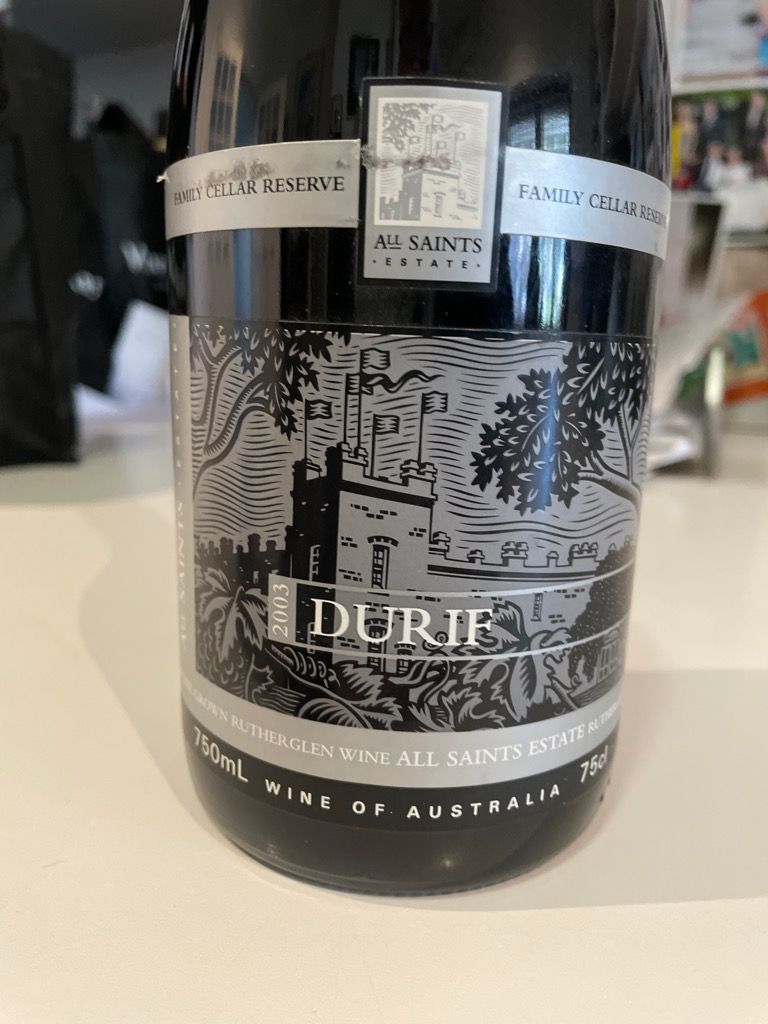 2004 All Saints Estate Durif Family Cellar, Australia, Victoria, North ...