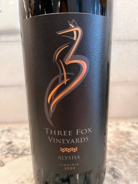 2021 Three Fox Vineyards Alysha, USA, Virginia - CellarTracker