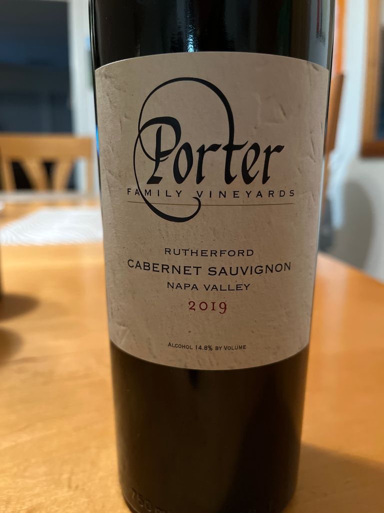 2007 Porter Family Vineyards Cabernet Sauvignon Rutherford, USA ...
