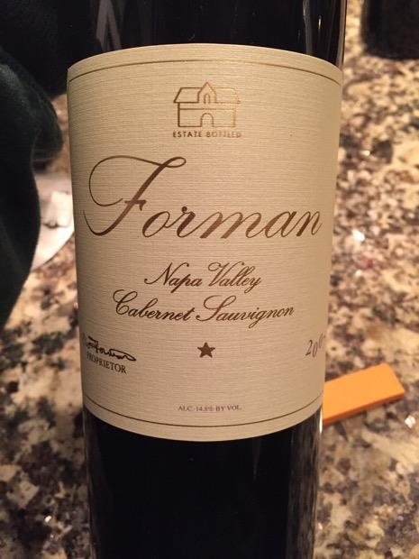 2007 Forman Cabernet Sauvignon, USA, California, Napa Valley ...