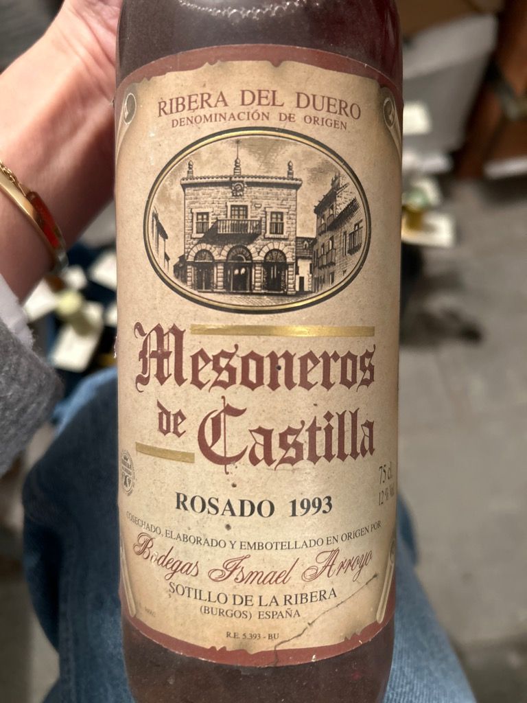 1983 Bodegas Ismael Arroyo Ribera del Duero Rosado Mesoneros de ...