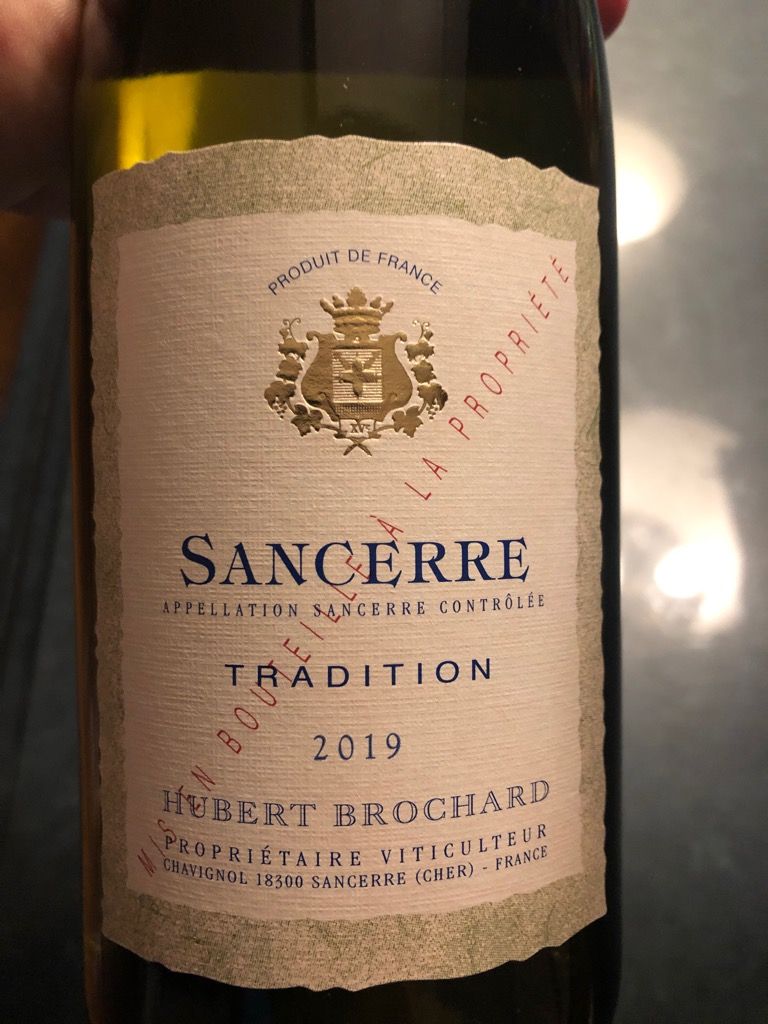 2019 Hubert Brochard Sancerre Tradition, France, Loire Valley, Upper ...