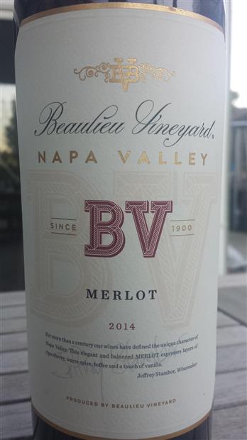 2014 Beaulieu Vineyard Merlot Napa Valley, USA, California, Napa Valley ...