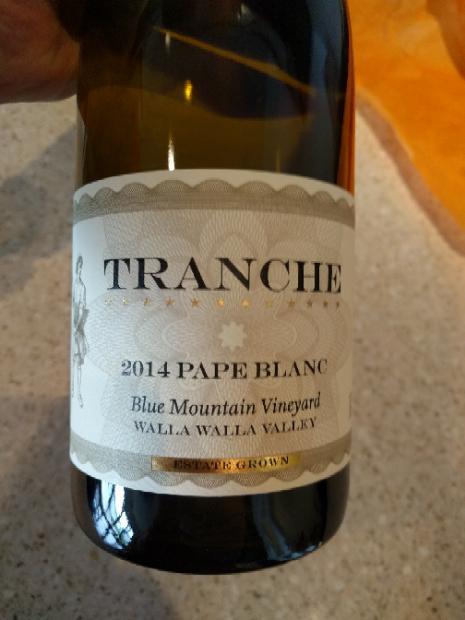 2014 Tranche Cellars Pape Blanc Blue Mountain Vineyard, USA, Washington ...