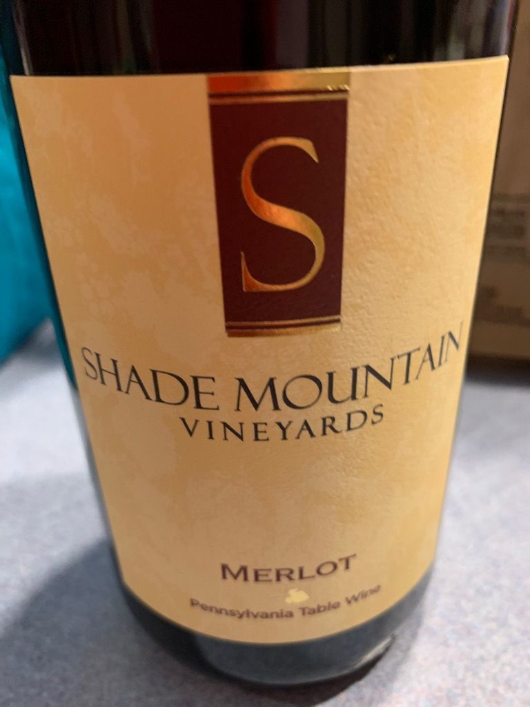2020 Shade Mountain Winery Merlot, USA, Pennsylvania - CellarTracker
