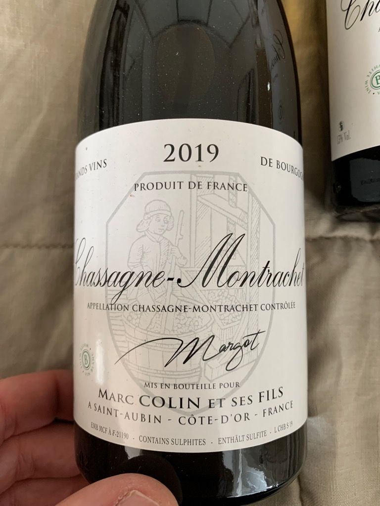 2019 Marc Colin et Fils Chassagne-Montrachet Cuvée Margot, France ...