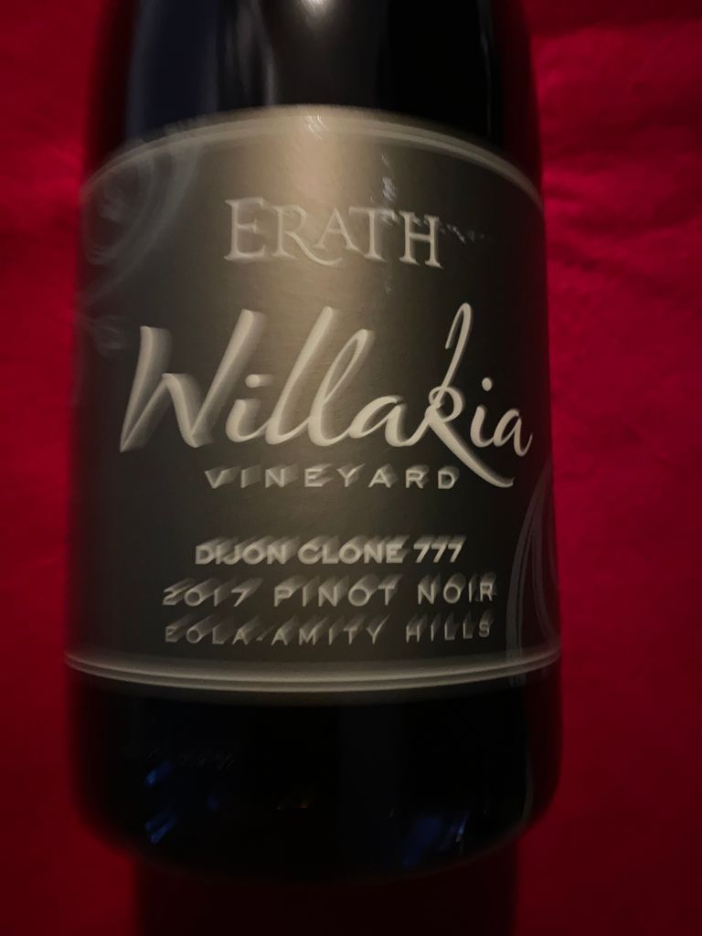 2018 Erath Pinot Noir Clone 777 Willakia Vineyard, USA, Oregon ...