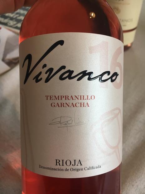 2016 Bodegas Vivanco Rioja Tempranillo-Garnacha Rosado, Spain, La Rioja ...