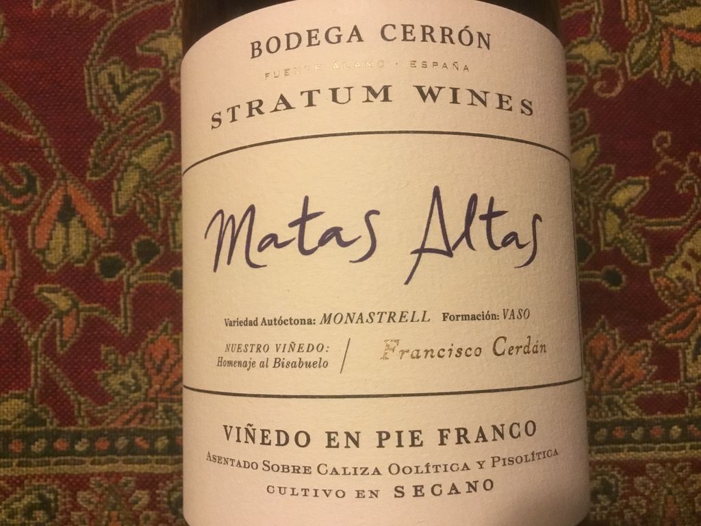 2023 Bodega Cerron Monastrell Jumilla Stratum Wines Matas Altas, Spain ...