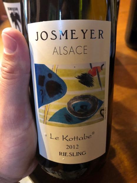 2016 Josmeyer Riesling Le Kottabe, France, Alsace - CellarTracker