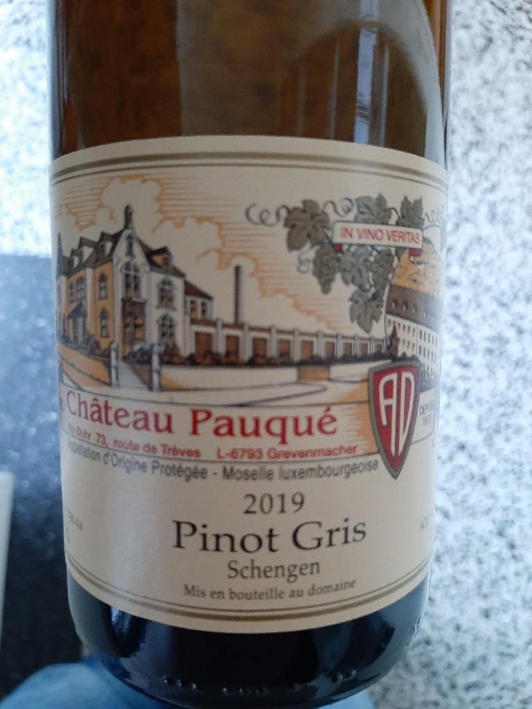 2017 Caves Albert Duhr (Château Pauqué) Pinot Gris Shengen, Luxembourg ...