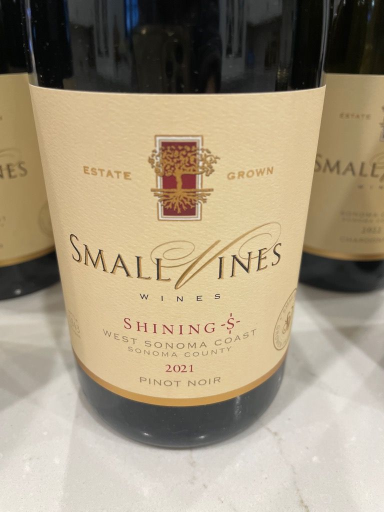 2021 Small Vines Wines Pinot Noir Shining S Vineyard, USA, California ...