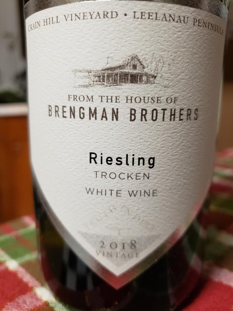 2021 Brengman Brothers Riesling trocken Crain Hill Vineyards, USA ...