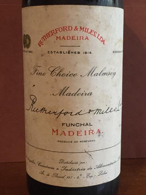 1971 Rutherford & Miles Madeira Malmsey, Portugal, Madeira - CellarTracker