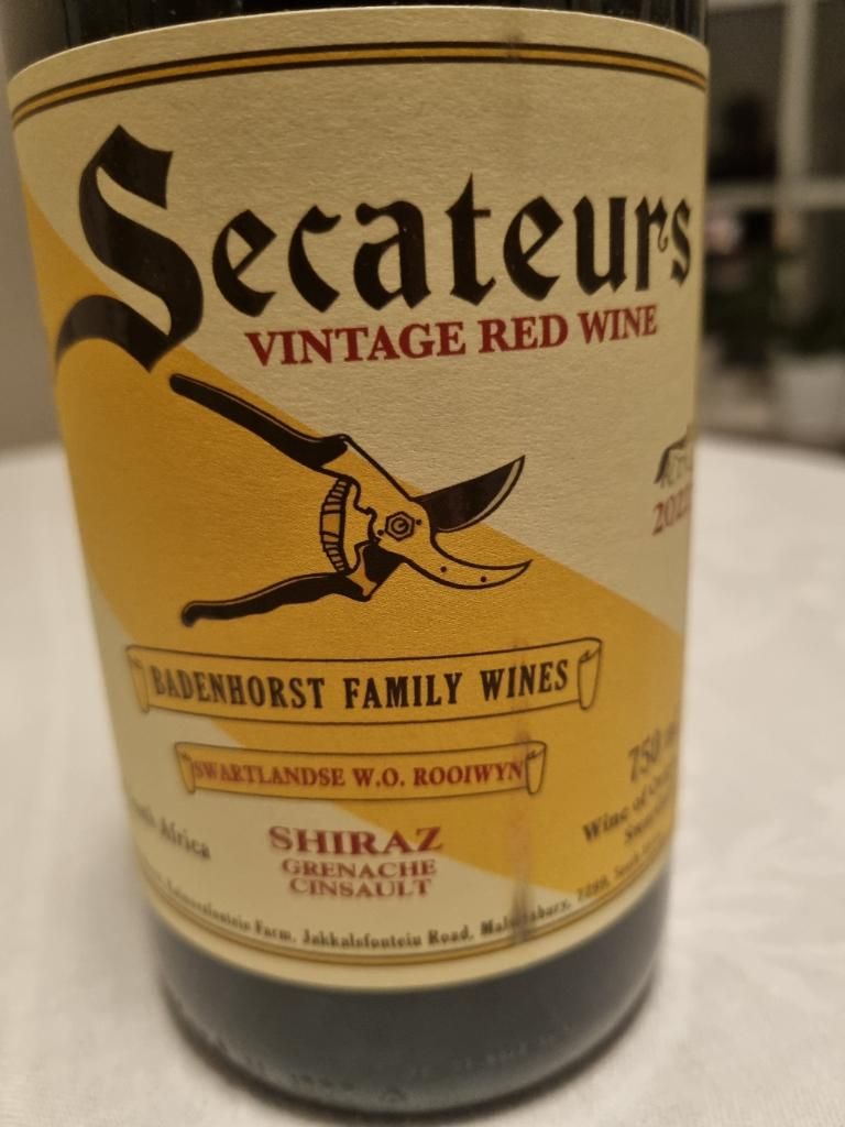 2023 Badenhorst Family Wines Secateurs Cinsault Shiraz Grenache, South ...
