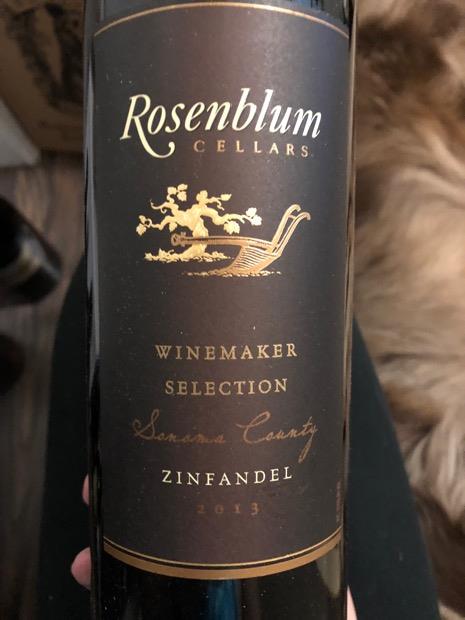 2013 Rosenblum Cellars Zinfandel Winemaker Selection, USA, California ...