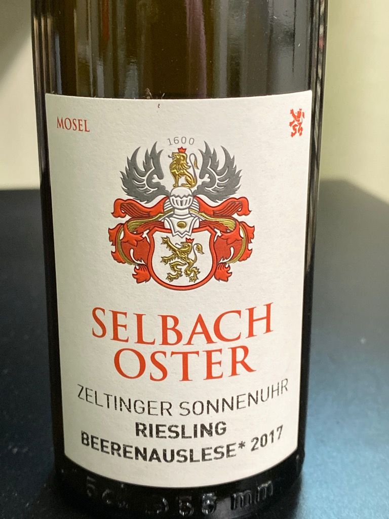 2006 Selbach-Oster Zeltinger Sonnenuhr Riesling Beerenauslese ...
