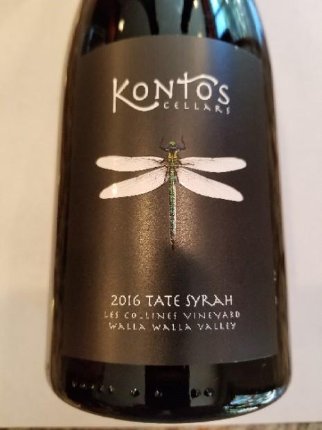 2016 Kontos Cellars Syrah Tate Les Collines Vineyard, USA, Washington ...