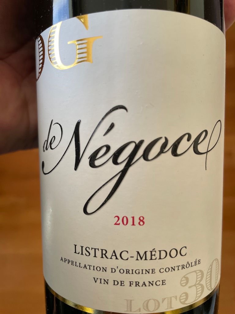 2018 de Négoce Listrac-Médoc OG N.306, France, Bordeaux, Médoc, Listrac ...