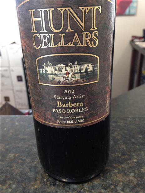 2010 Hunt Cellars Barbera Starving Artist Destiny Vineyards, USA ...