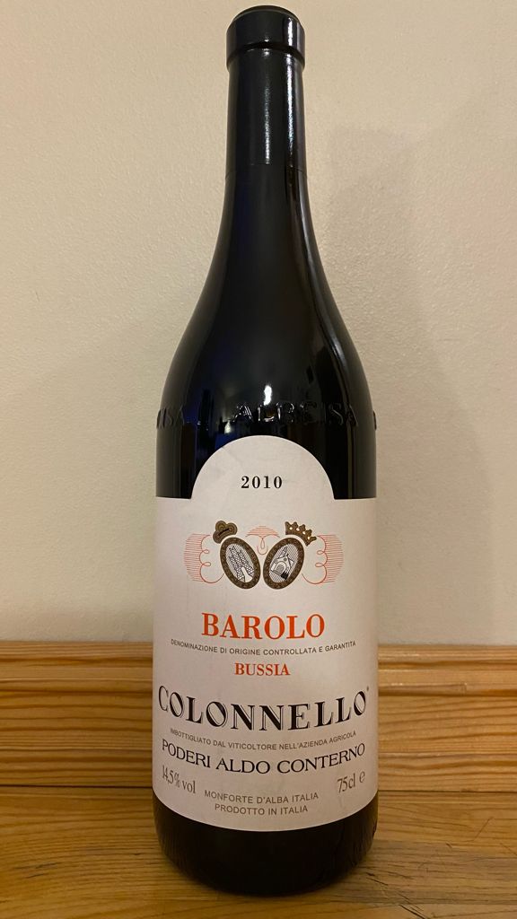 2010 Poderi Aldo Conterno Barolo Colonnello, Italy, Piedmont, Langhe ...
